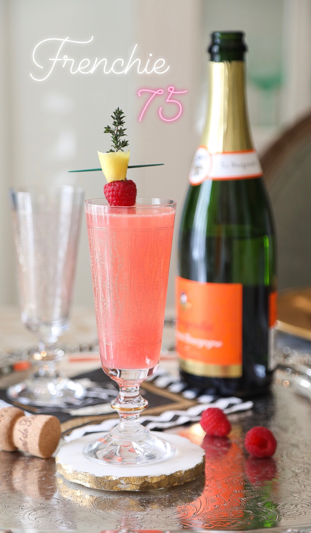Frenchie 75 Cocktail: A twist on the classic French 75 and perfect for NYE.