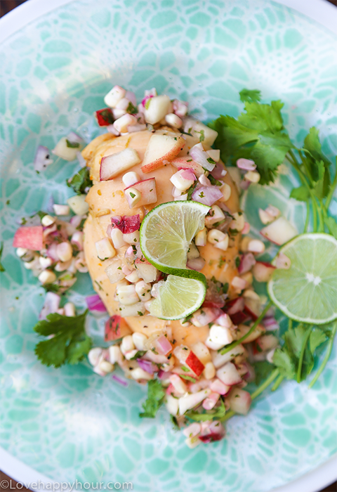 Citrus-Marinated Chicken Breasts with Summer Corn Salsa (recipe).
