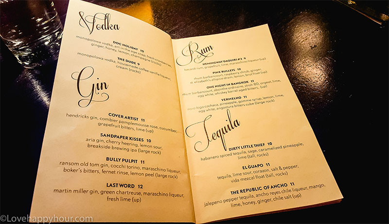 Craft Cocktails and Happy Hour and The Box Social in Portland, Oregon.